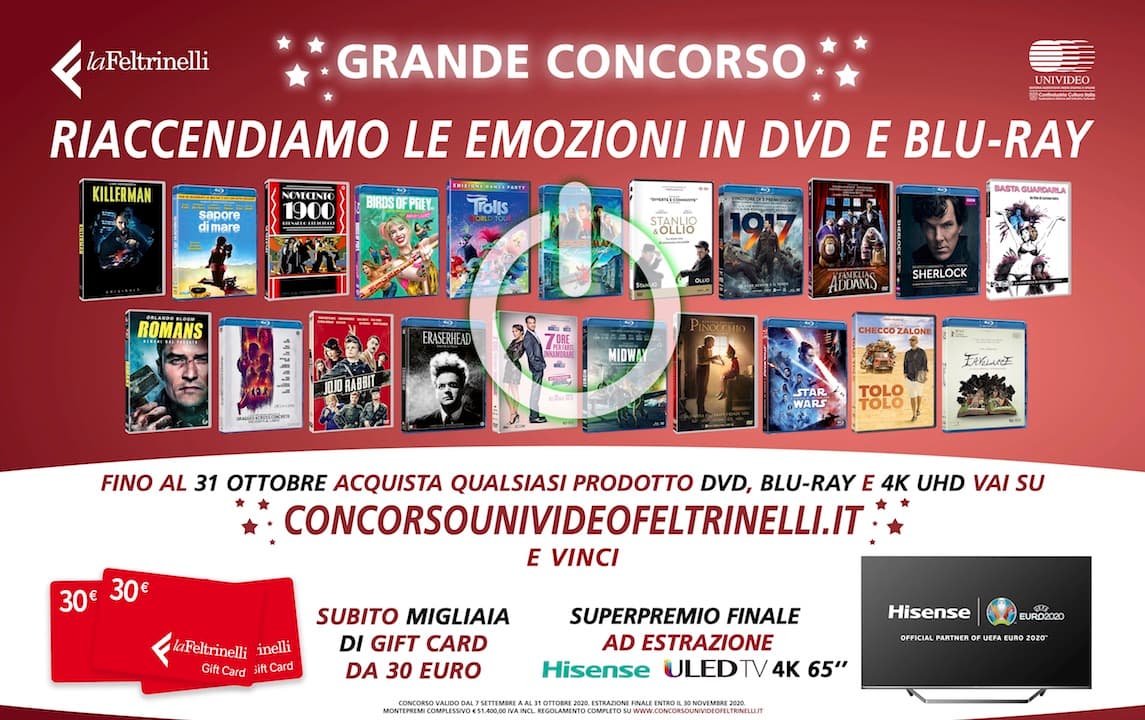 Univideo e Feltrinelli: su acquisto di DVD e Blu-ray migliaia di gift ...